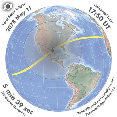 EclipseWise - Total Solar Eclipse of 2078 May 11